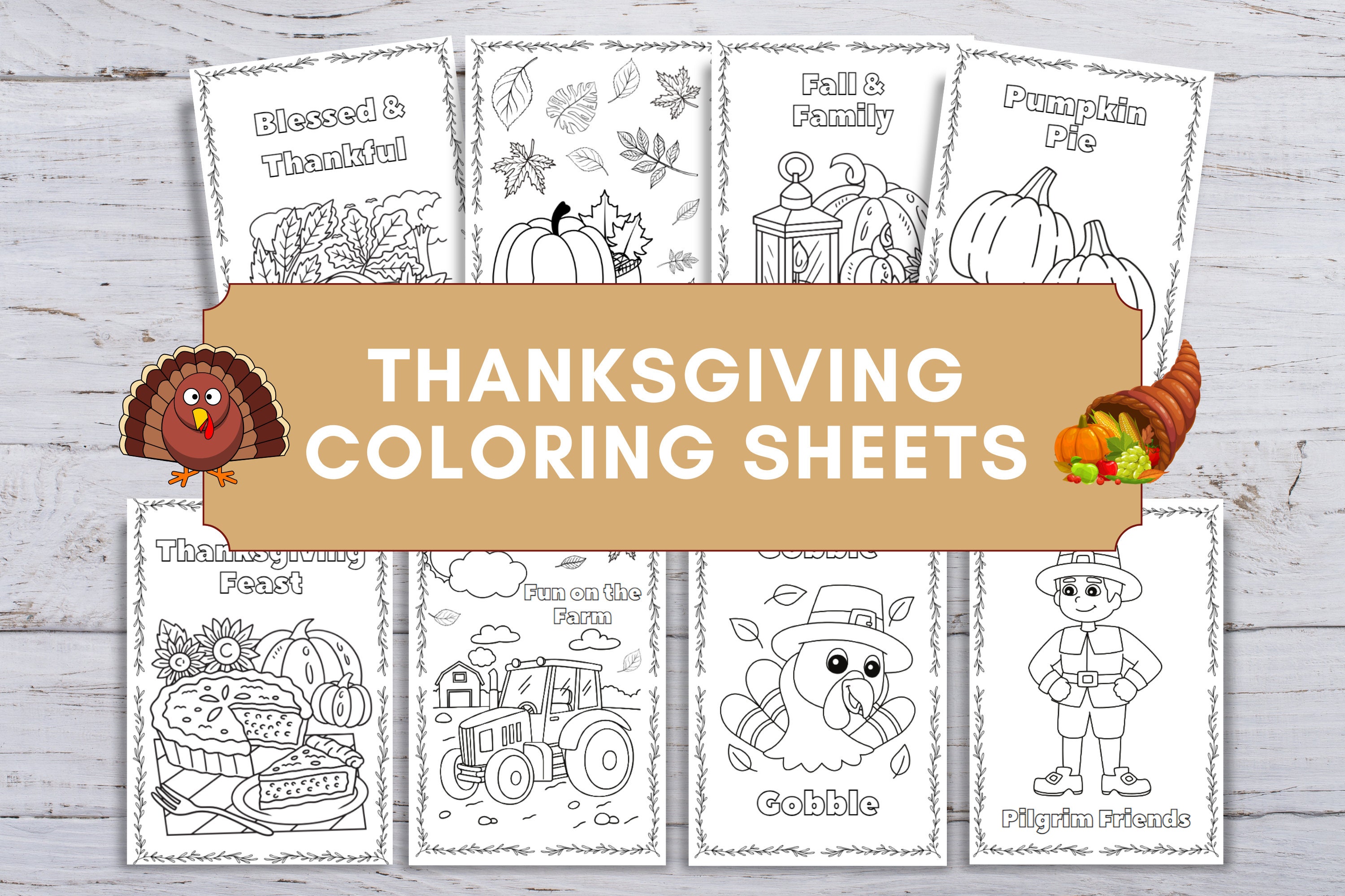 Thanksgiving Coloring Sheets for Kids, Thanksgiving Coloring Pages ...