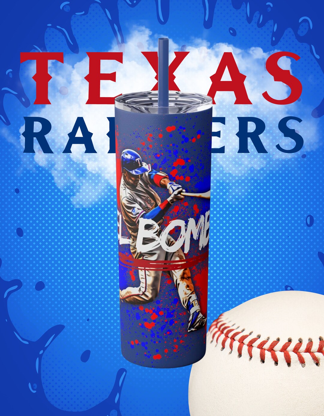 Adolis el Bombi Garcia Skinny Tumbler, Skinny Tumbler, Custom Tumbler ...