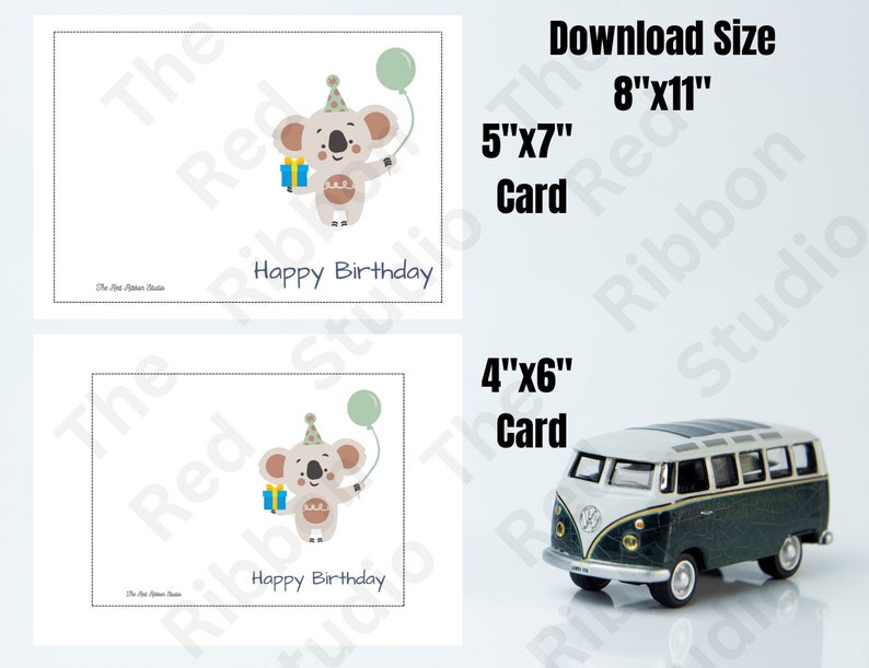 Animal Theme Birthday Card for Kids, Printable Birthday Card for Kids ...