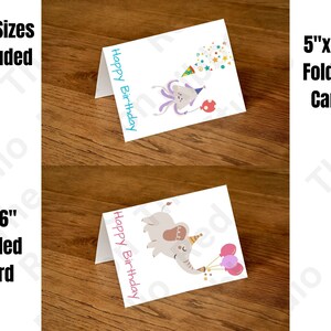 Animal Theme Birthday Card for Kids, Printable Birthday Card for Kids ...