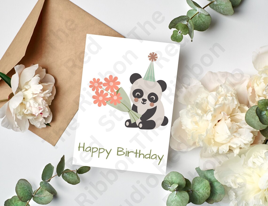 Animal Theme Birthday Card for Kids Printable Birthday Card - Etsy
