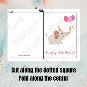 Animal Theme Birthday Card for Kids, Printable Birthday Card for Kids ...