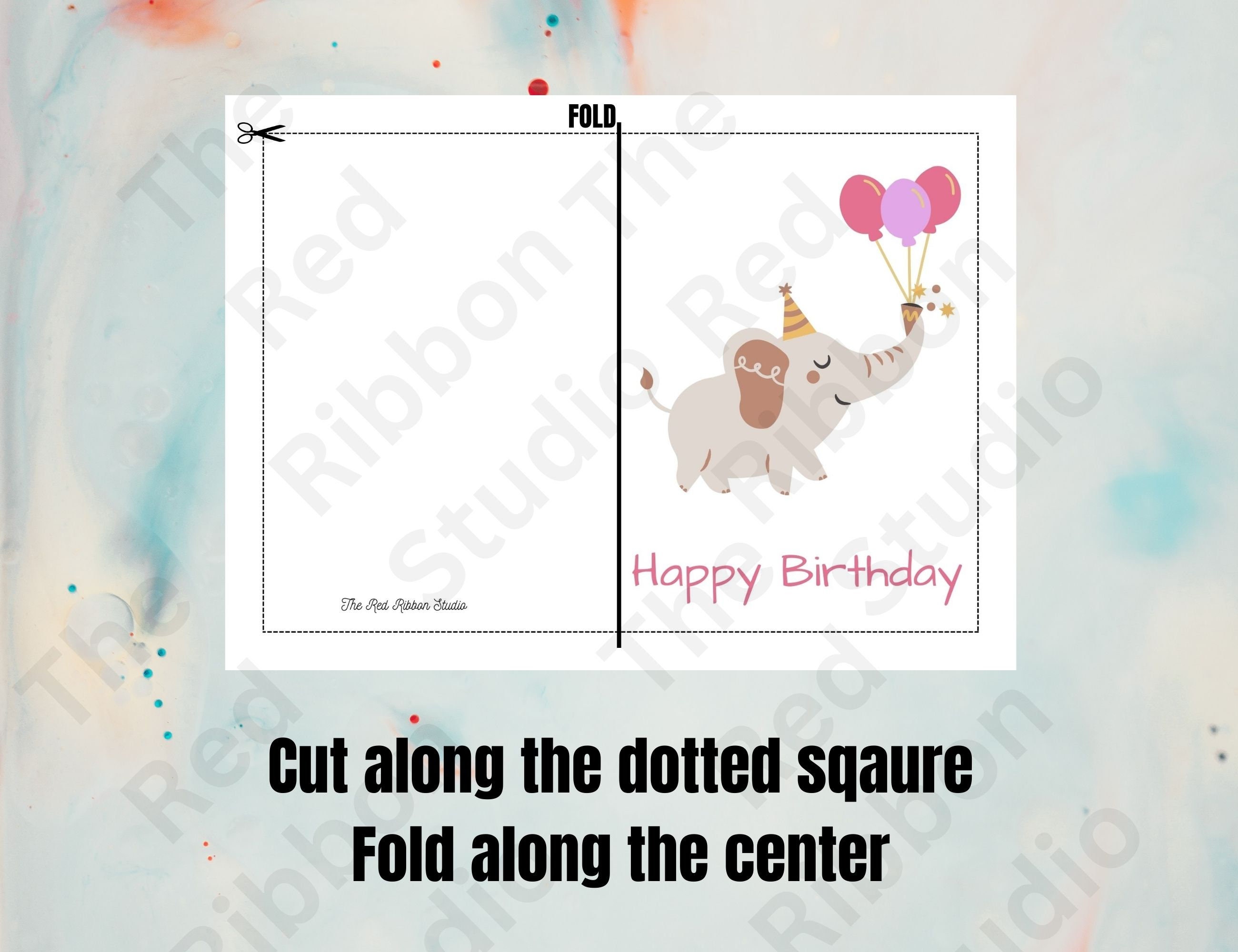 Animal Theme Birthday Card for Kids, Printable Birthday Card for Kids ...