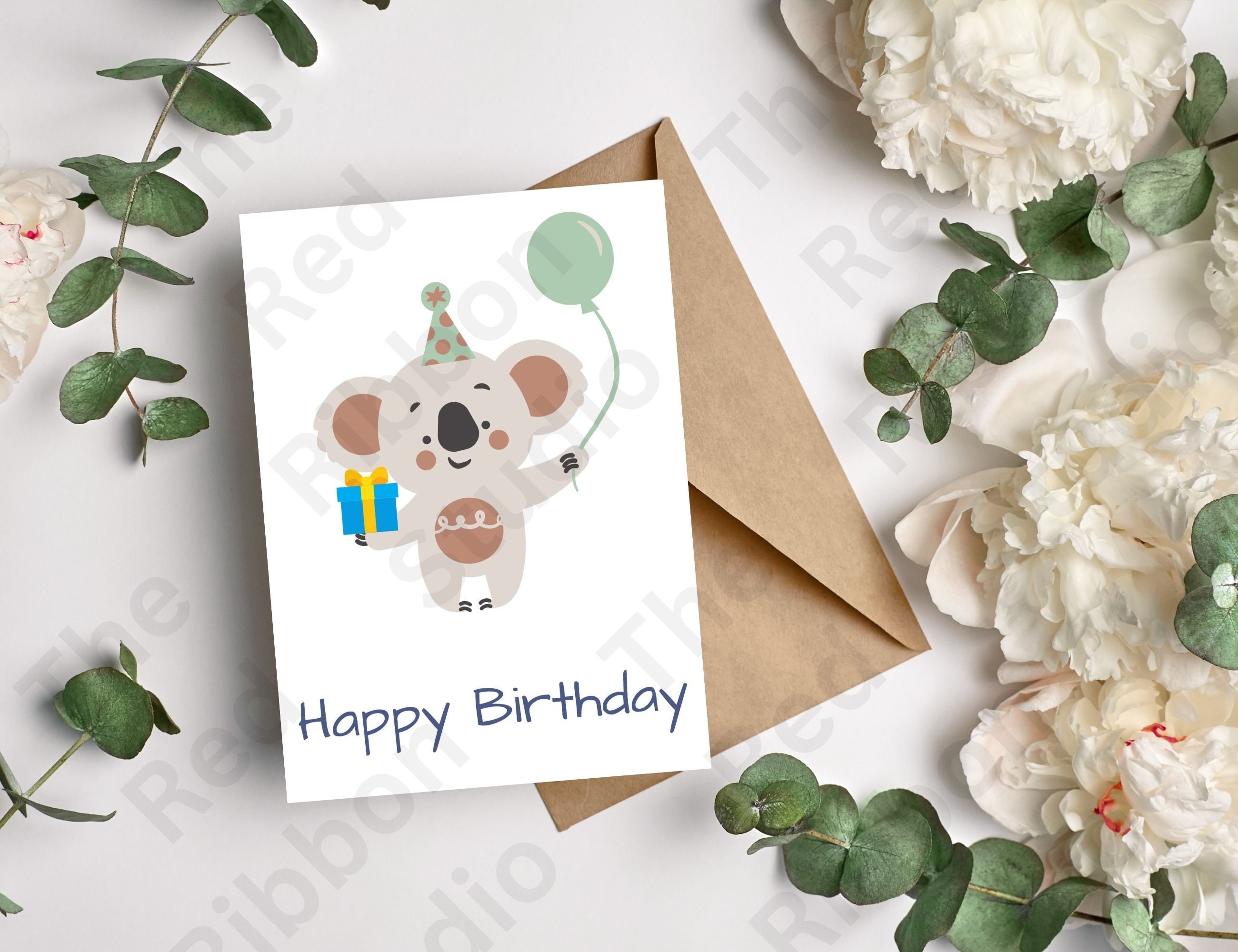 Animal Theme Birthday Card for Kids, Printable Birthday Card for Kids ...
