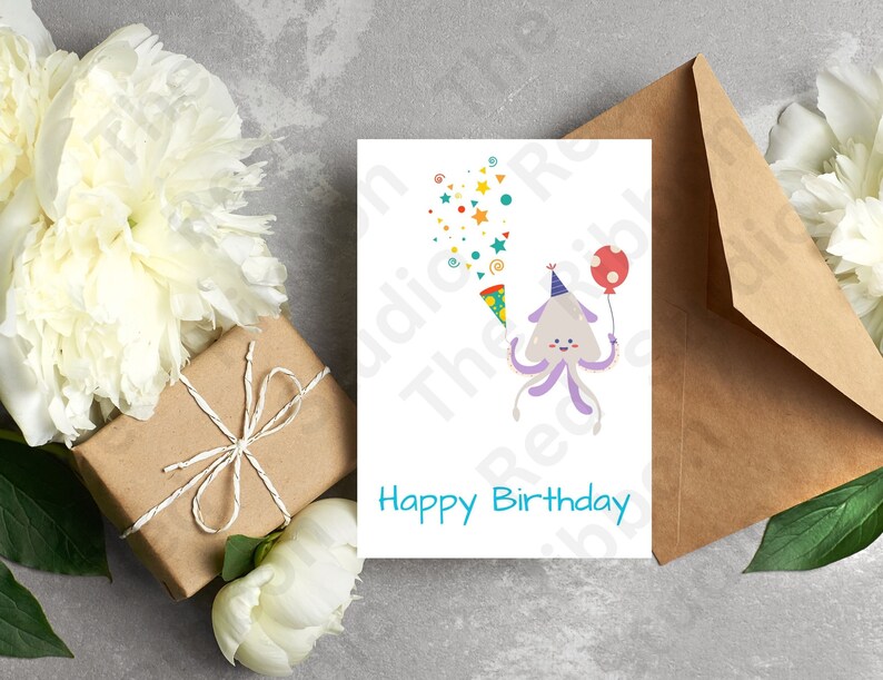 Animal Theme Birthday Card for Kids, Printable Birthday Card for Kids ...