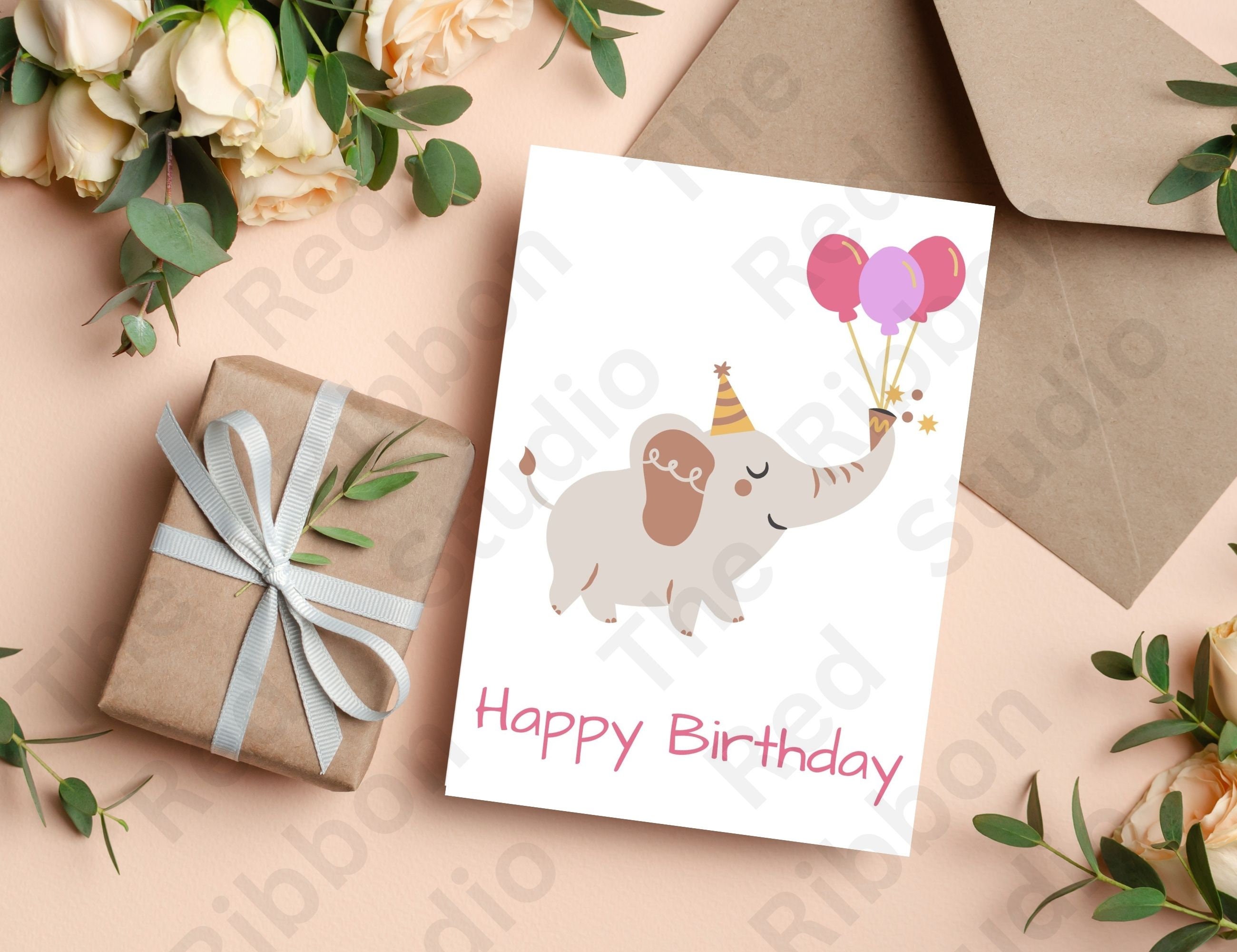 Animal Theme Birthday Card for Kids, Printable Birthday Card for Kids ...