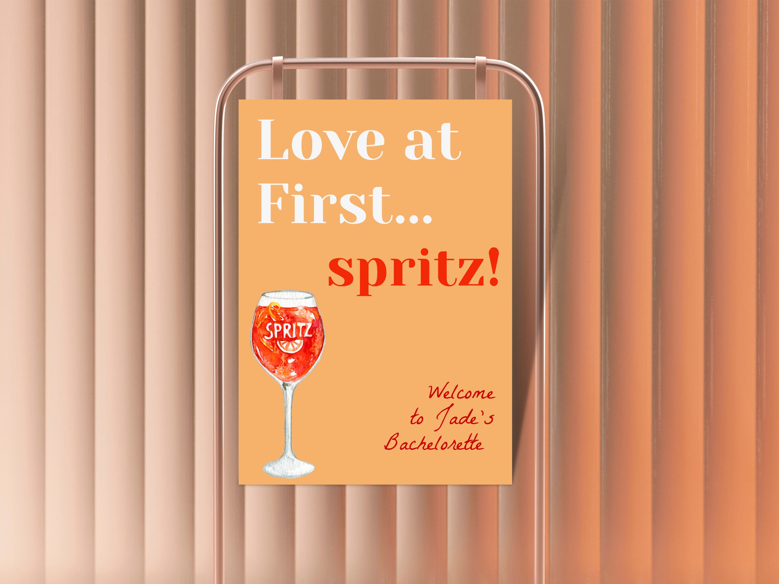 Bachelorette Sign Orange Sunset Theme Signage for 30th - Etsy