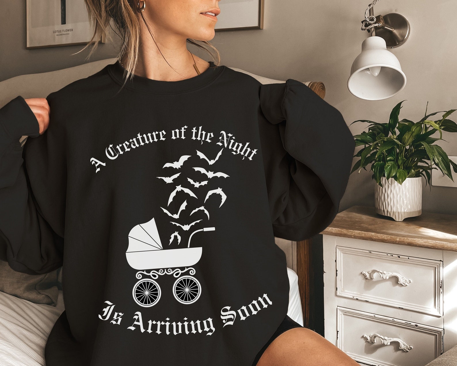 Gothic Pregnancy Announcement Halloween Maternity Shirt Goth New Mom to ...