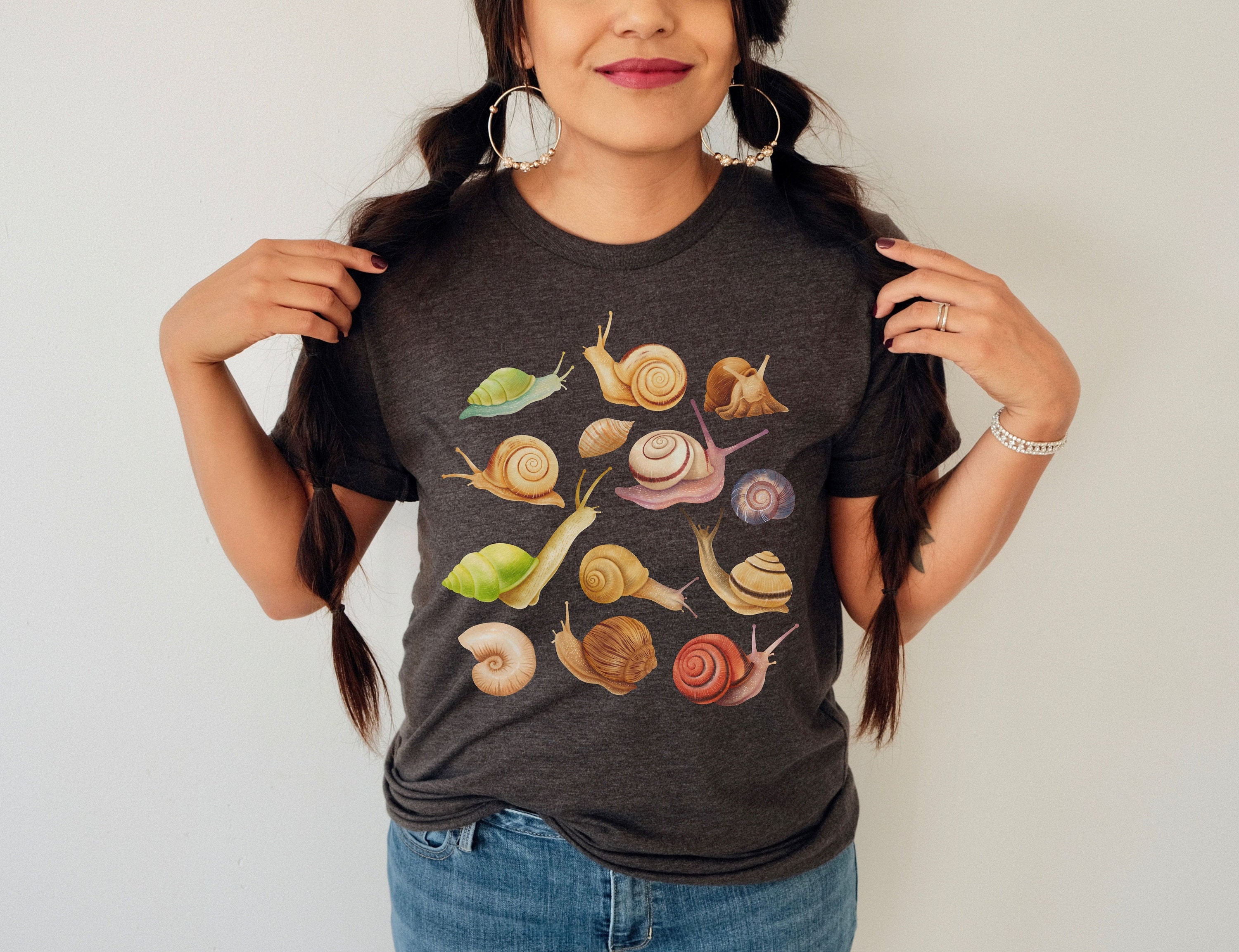 Vintage Cottagecore Snail Shirt Forestcore Snail Lover Gift Snail Tee ...