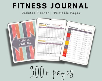 Fitness Planner Printable Weight Loss Journal Green Fitness - Etsy