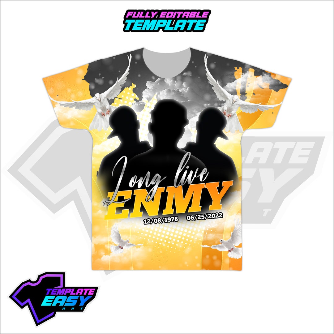 Funeral RIP Memorial Digital Editable Photoshop Template for - Etsy