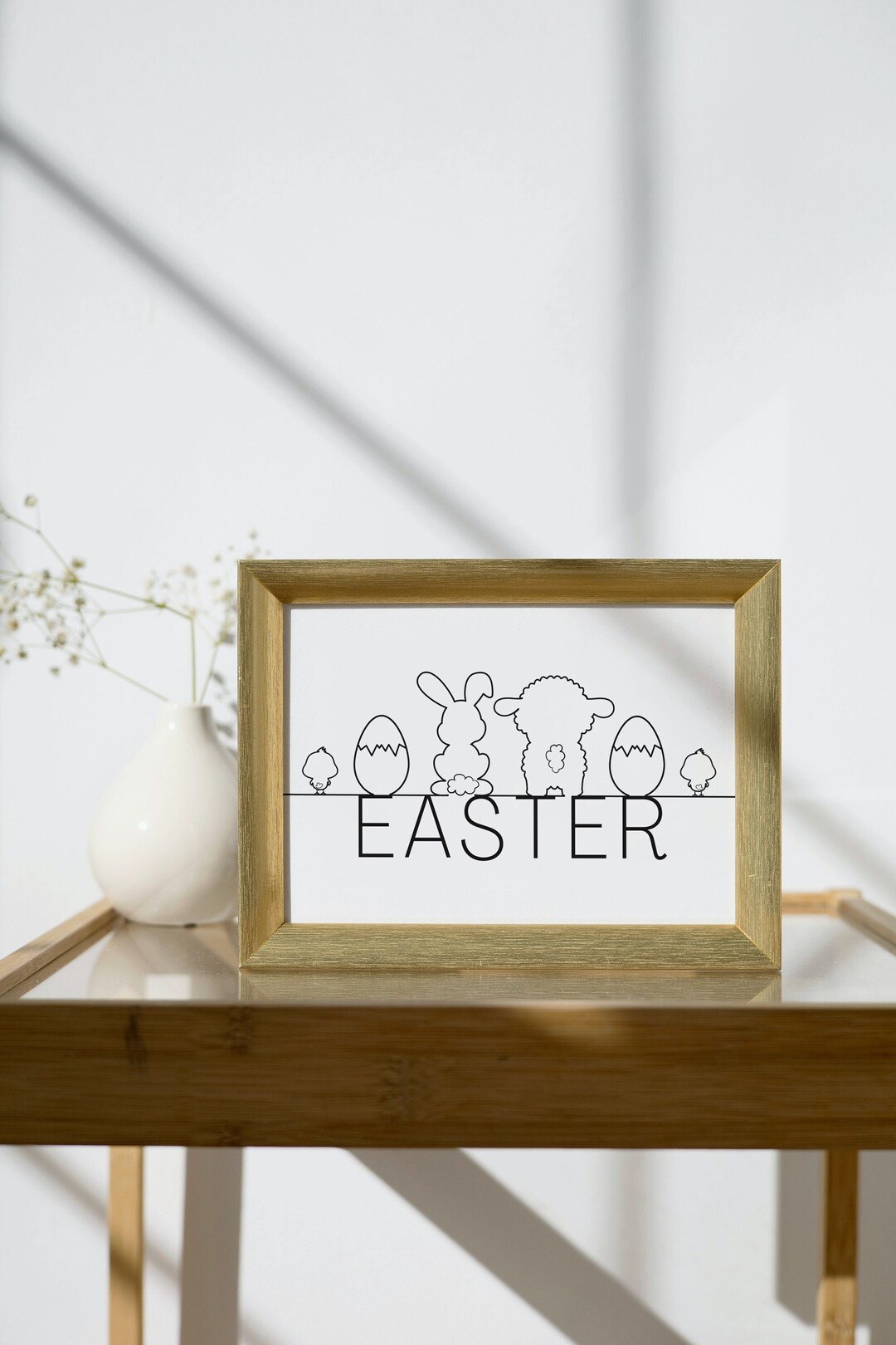 Easter Line Art / Easter Bunny Art / Easter Decoration / Bunny Home ...