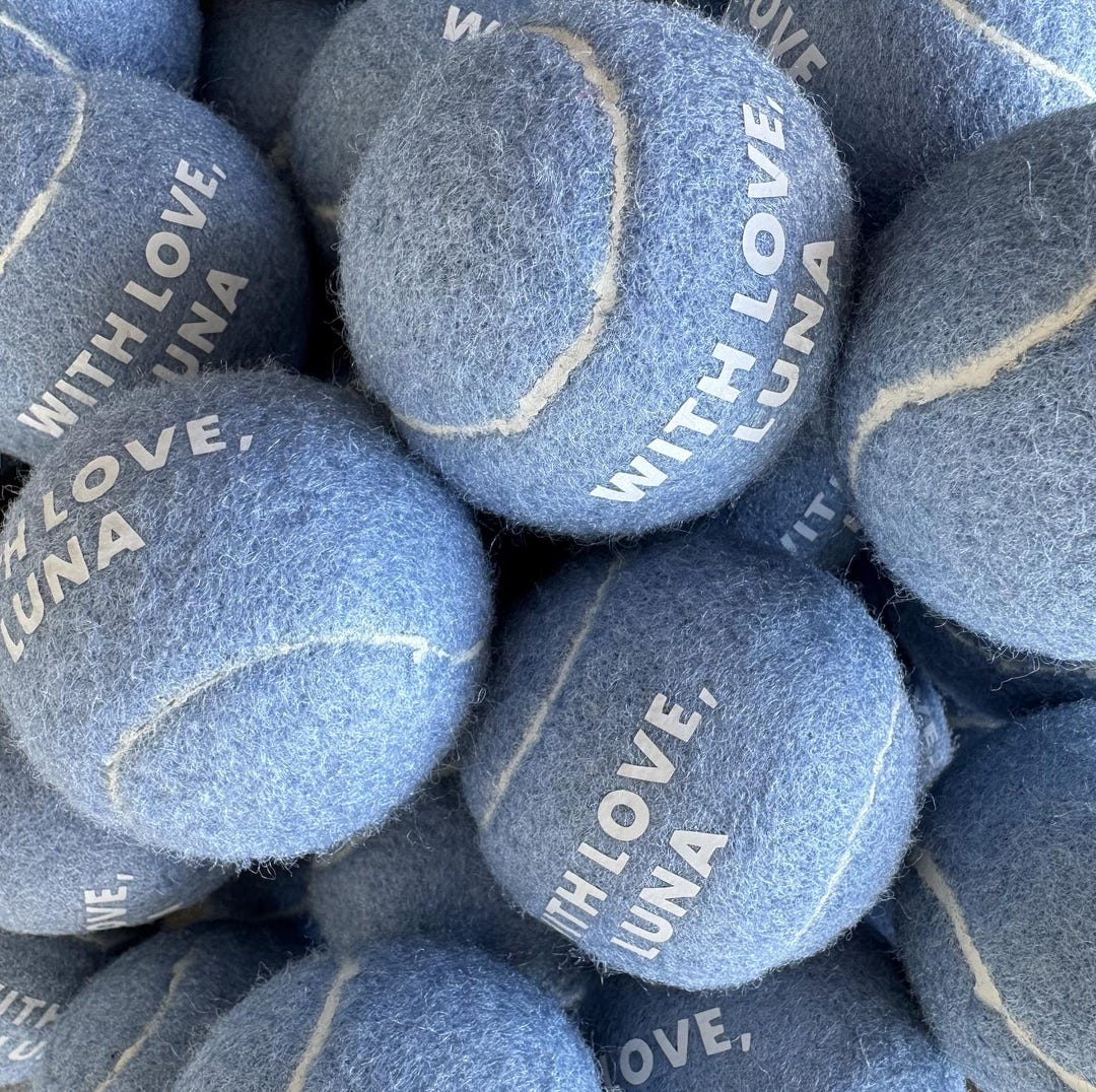 Custom Tennis Balls | Custom Shop - Wedding Favors for Dog Parents ...