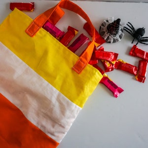 Halloween Tote Bag Sewing Pattern Candy Corn | Halloween Treat Bag ...