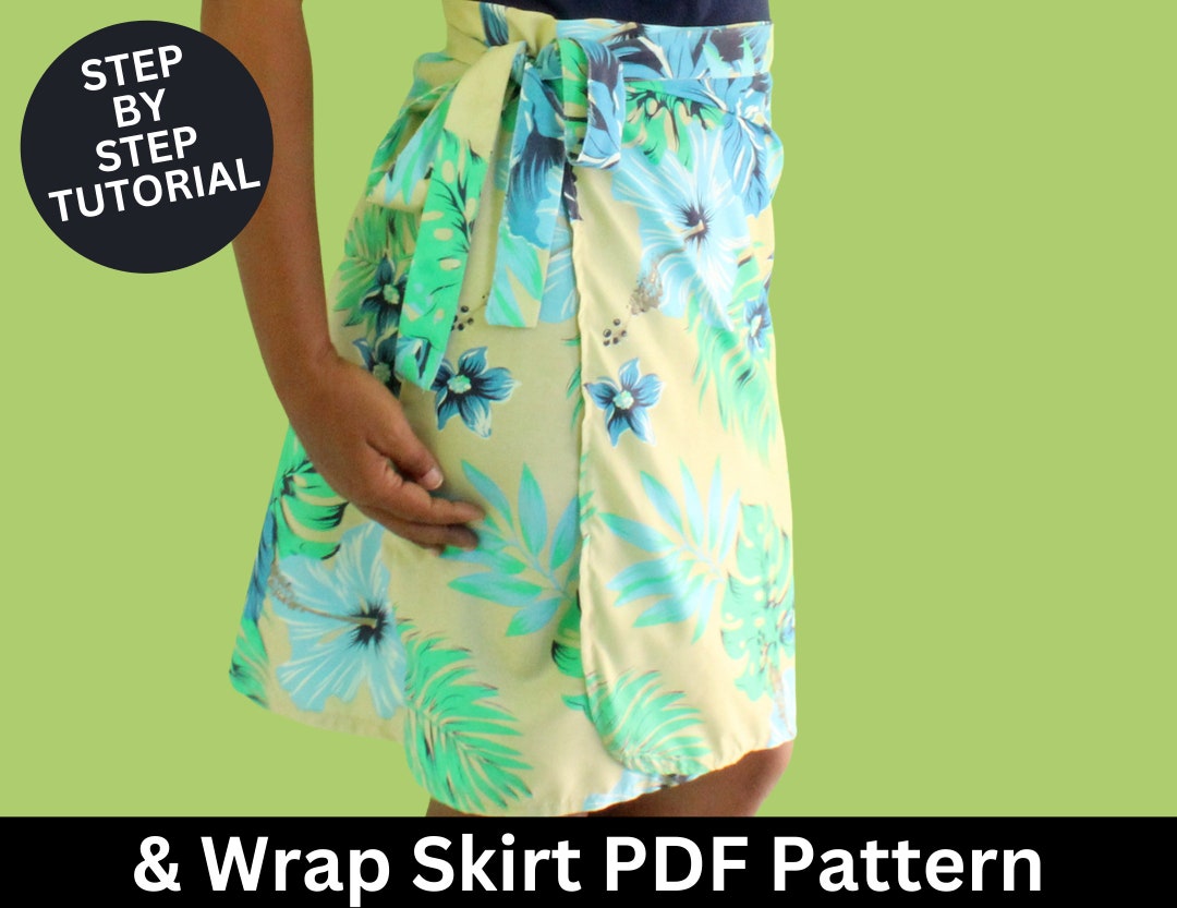Wrap Skirt Sewing Pattern | Sizes S-XXXL | Wrap Skirt Pattern | Skirt ...