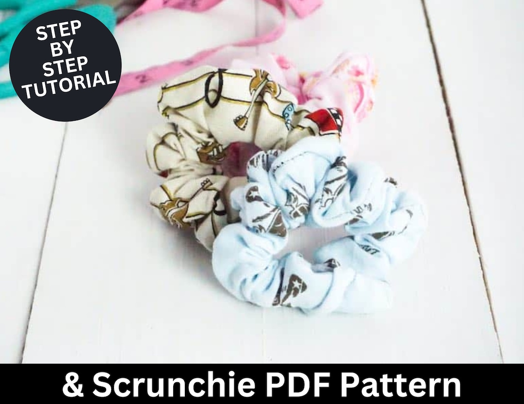 EASY Scrunchie Sewing Pattern & Sewing Tutorial | Scrunchies Pattern ...