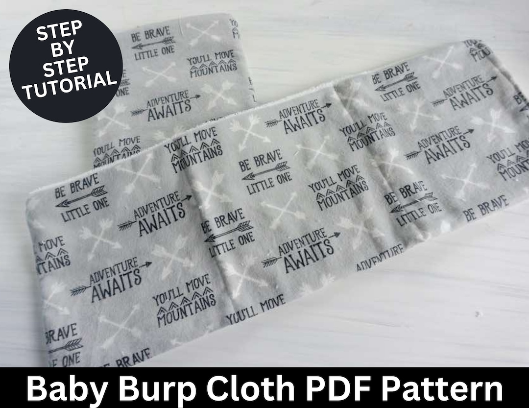 Baby Burp Cloth Sewing Pattern | Burp Cloth Sewing Tutorial | Newborn ...