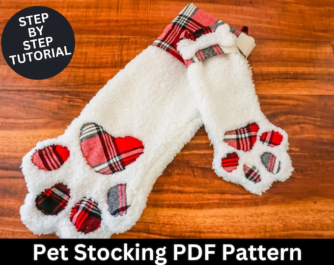 Animal Paw Stocking Sewing Pattern & Tutorial | Christmas | Holiday ...