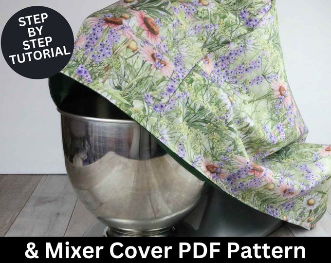 Kitchenaid Mixer Cover Sewing Pattern & Sewing Tutorial Mixer Cover ...