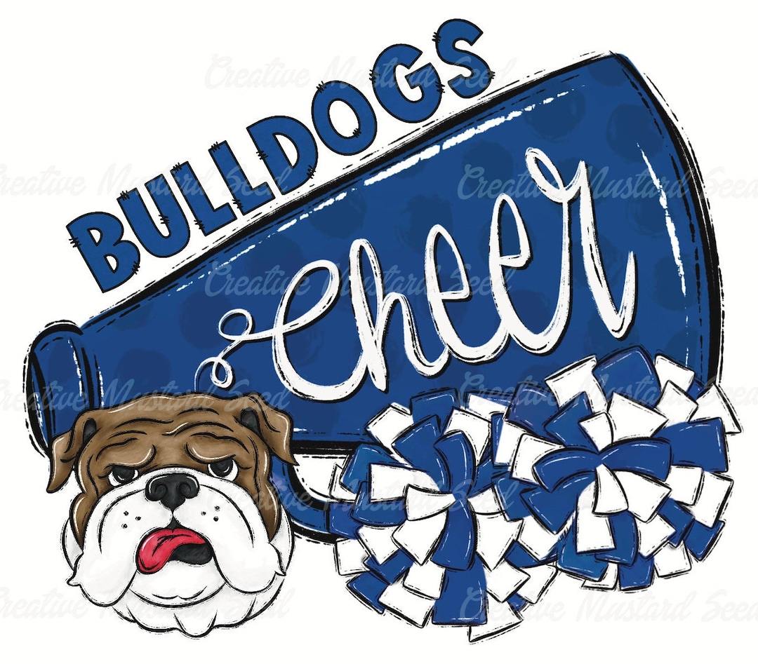 Bulldogs Cheer Mascot PNG- Sports Digital File, Sublimation, DTF ...