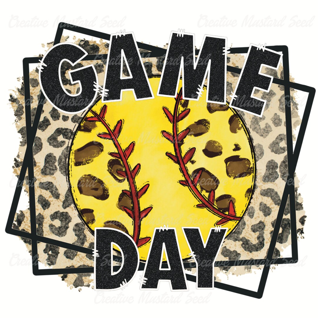 Leopard Game Day Leopard Softball PNG- Sports Digital File, Game Day ...