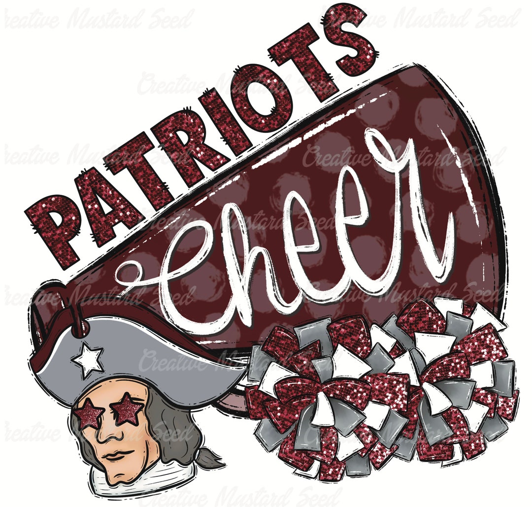 Patriots Faux Sequin Cheer Mascot PNG- Sports Digital File, Retro Mascot, Sublimation, DTF - Etsy