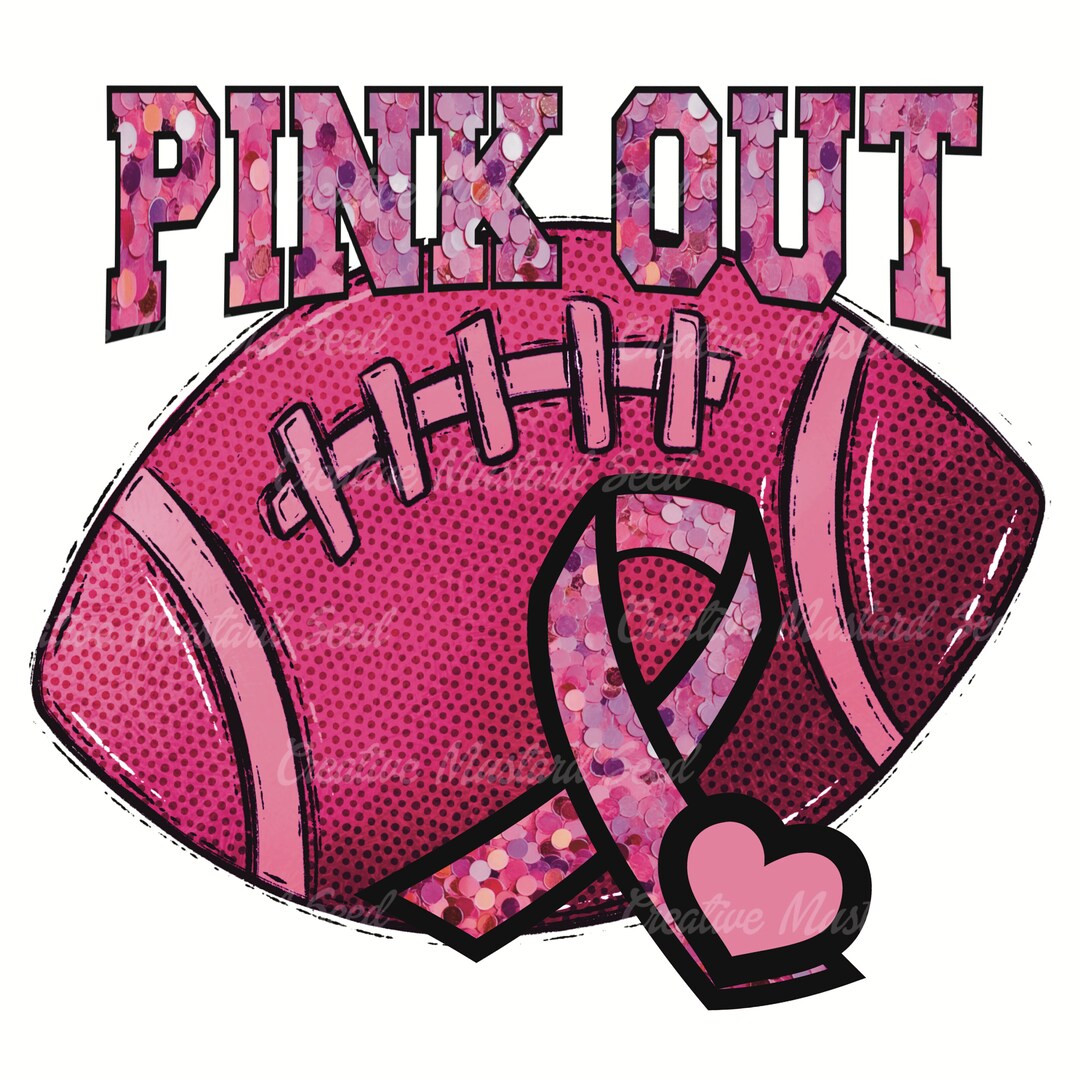Football Pink Out Sequins PNG- Cheerleader, Breast Cancer Awareness ...