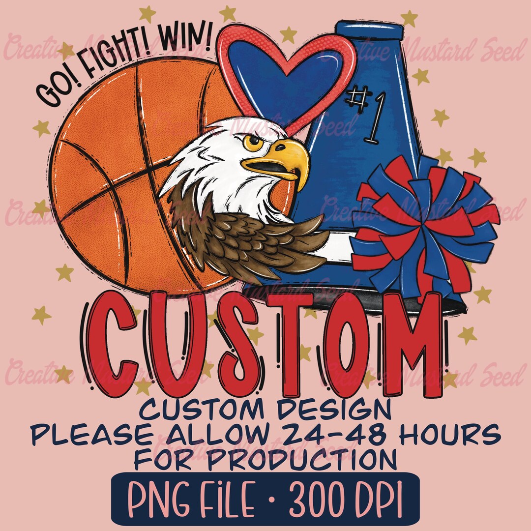 Custom Basketball Cheer Mascot PNG- Sports Digital File, Cheerleading ...