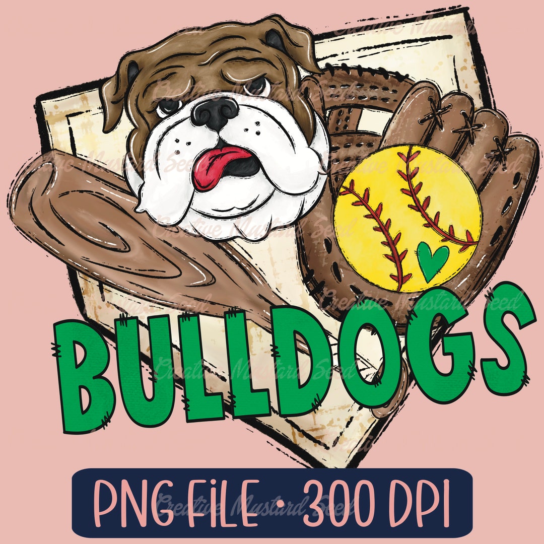 Bulldogs Softball Mascot PNG- Sports Digital File, Softball, School ...