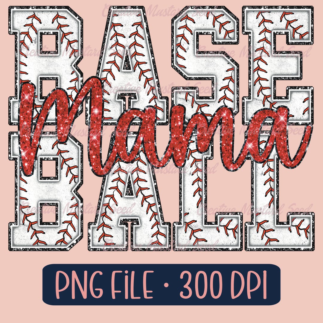 Baseball Mama PNG- Digital Download, Custom Name, Sports Digital File ...