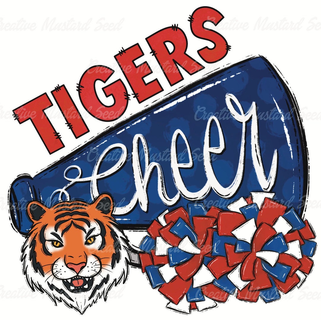 Tigers Cheer Mascot PNG- Sports Digital File, Sublimation, DTF ...