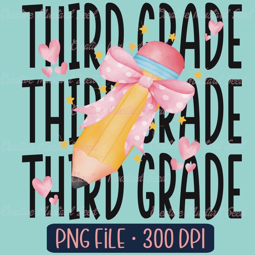 Third Grade Pencil PNG- First Day of School, Elementary, Teacher ...