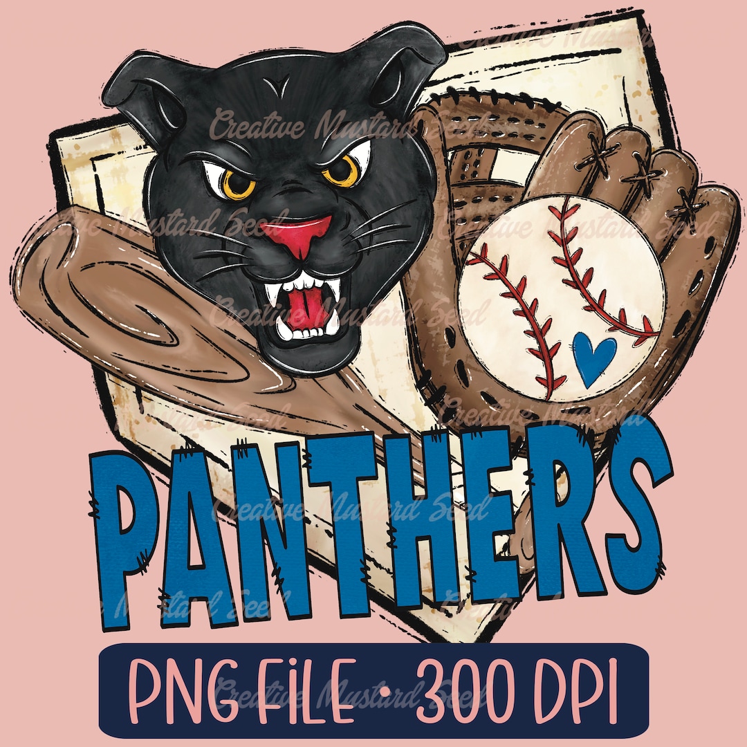 Panthers Baseball Mascot PNG- Sports Digital File, Baseball, School ...