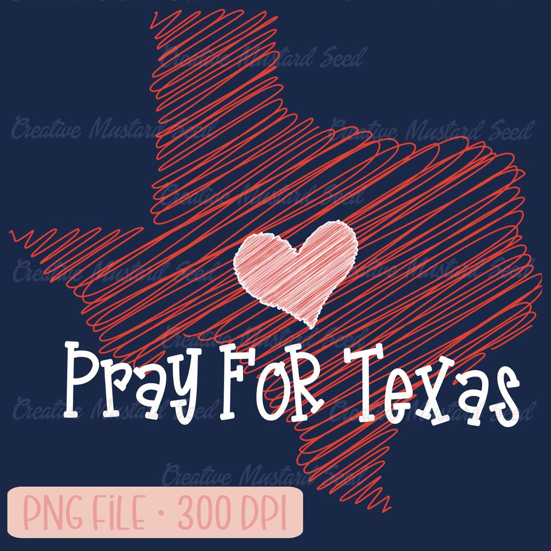 Pray for Texas Doodle Flood Relief PNG Digital File- 100% of Sale ...