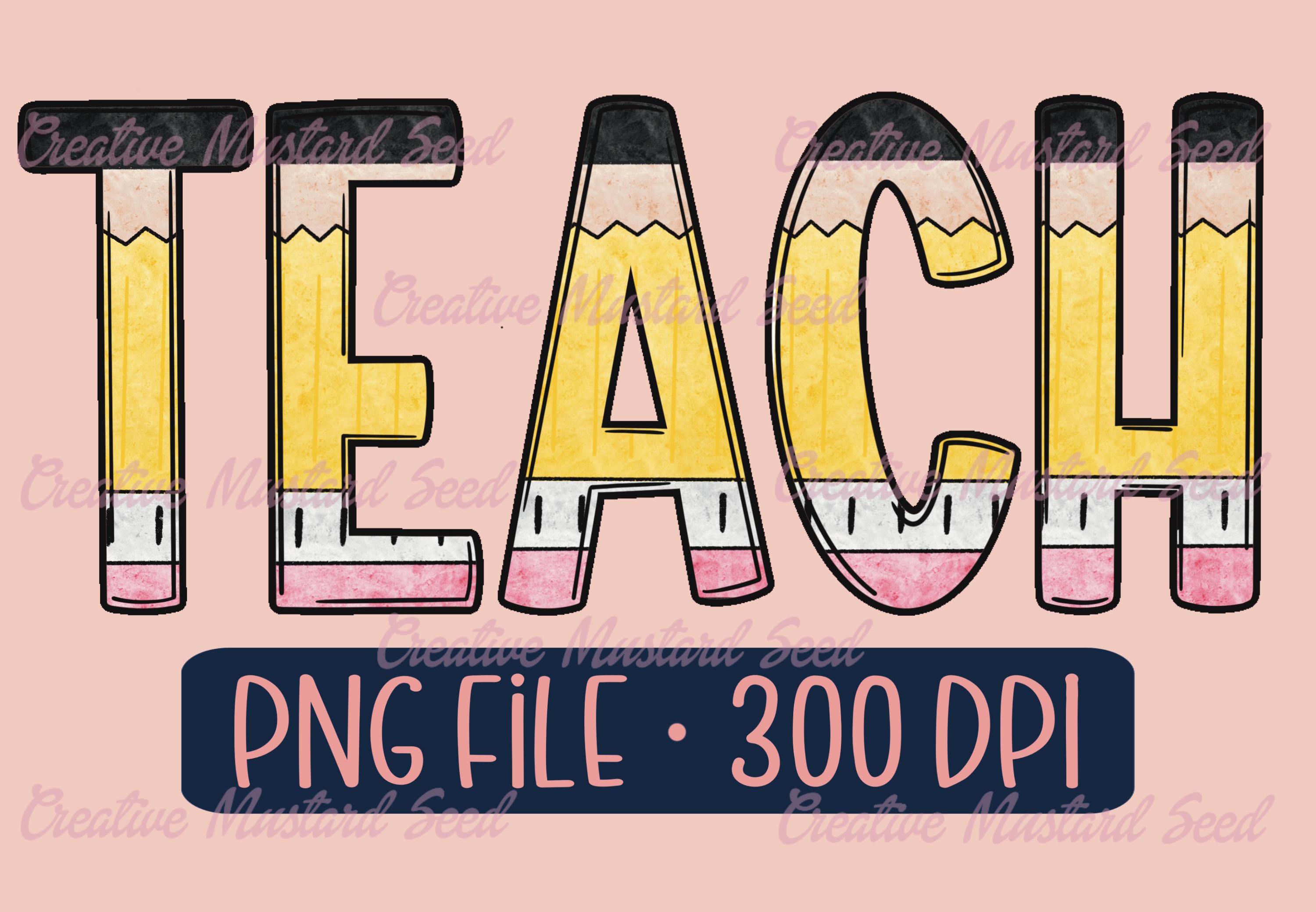 Teach Doodle Pencil PNG- First Day of School, Elementary, Teacher ...