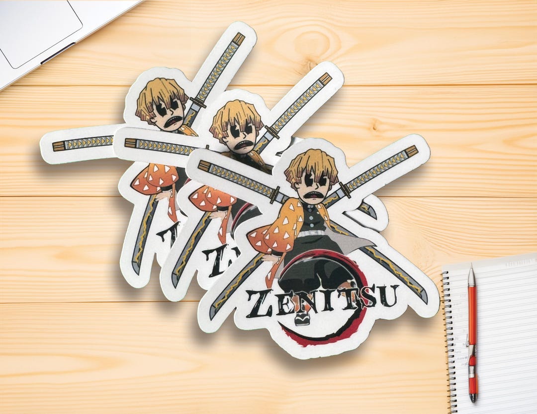 Demon Slayer Zenitsu Sticker Handmade - Etsy