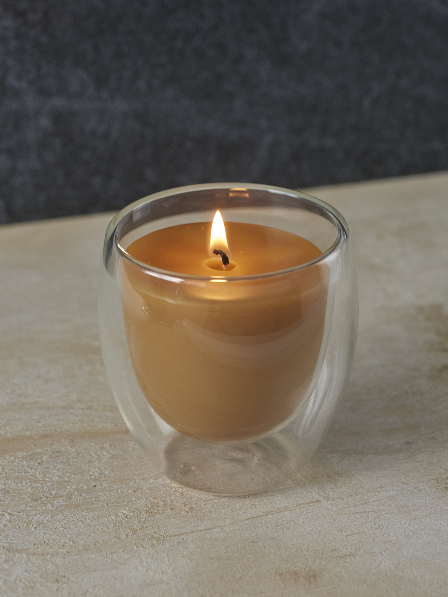 Beeswax Candle Clear Borosilicate Glass Candle - Etsy