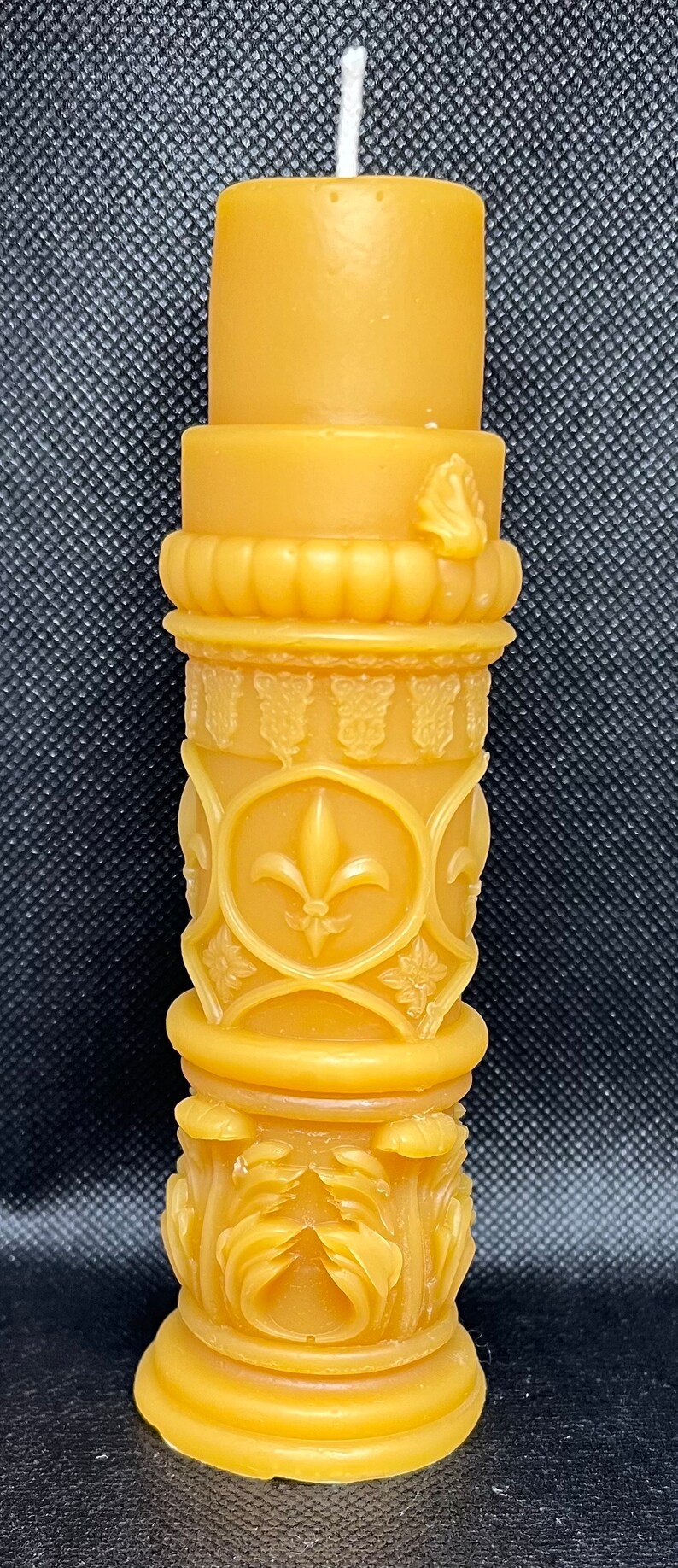 VICTORIAN PILLAR Narrow Beeswax Candle - Etsy
