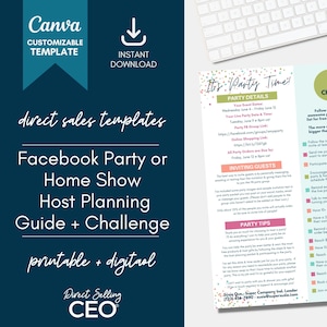 Direct Sales Host Coaching Party Planning Guide, Host Coaching ...