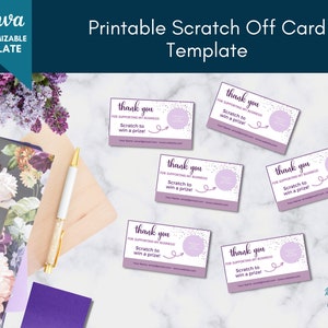 Direct Sales Scratch off Card Template, Printable Scratch off Card ...