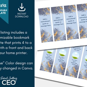 Direct Sales Editable Printable Bookmark Template, Canva Bookmark ...