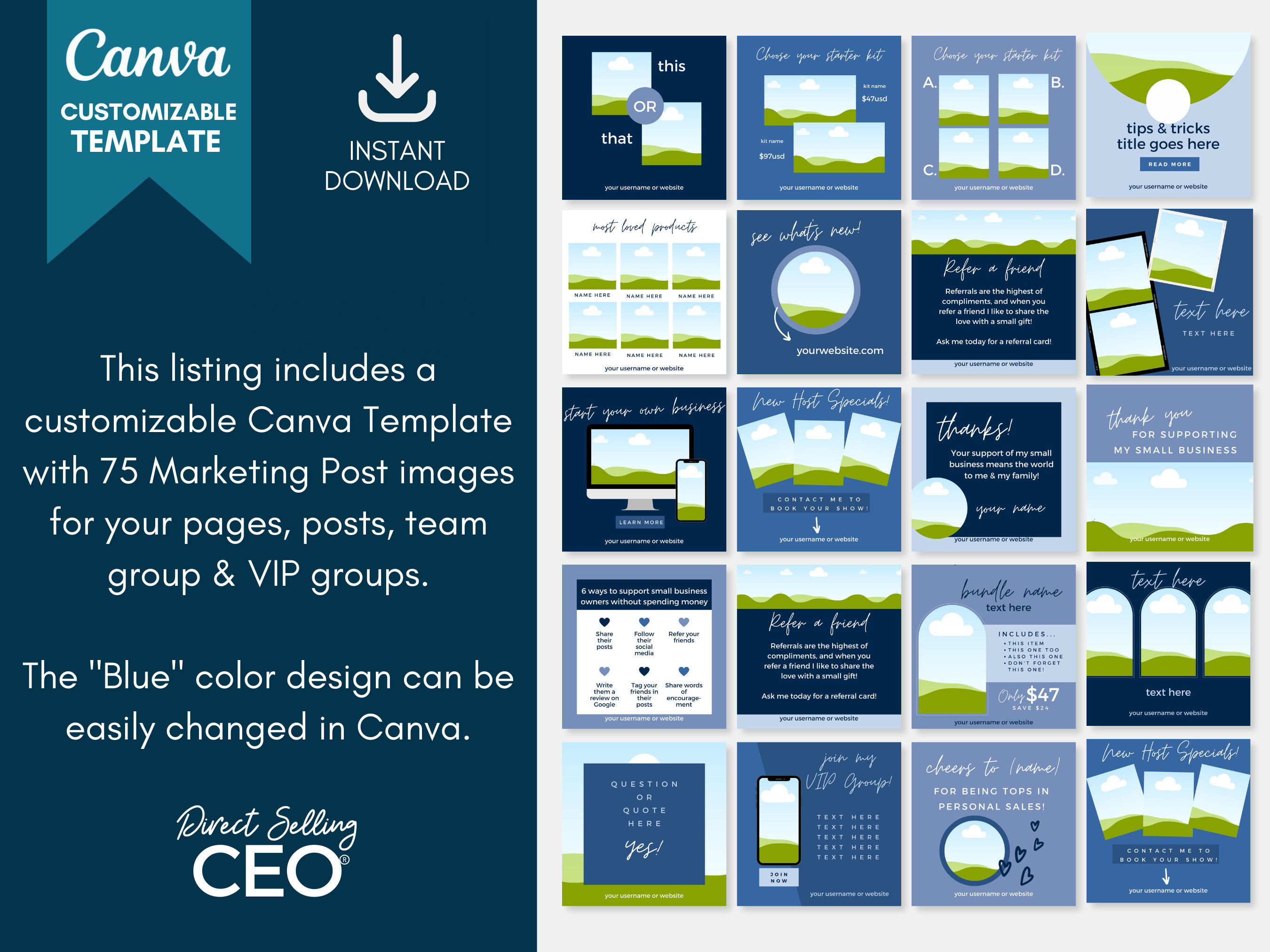 Direct Sales Social Media Instagram Marketing Posts, Canva Instagram ...