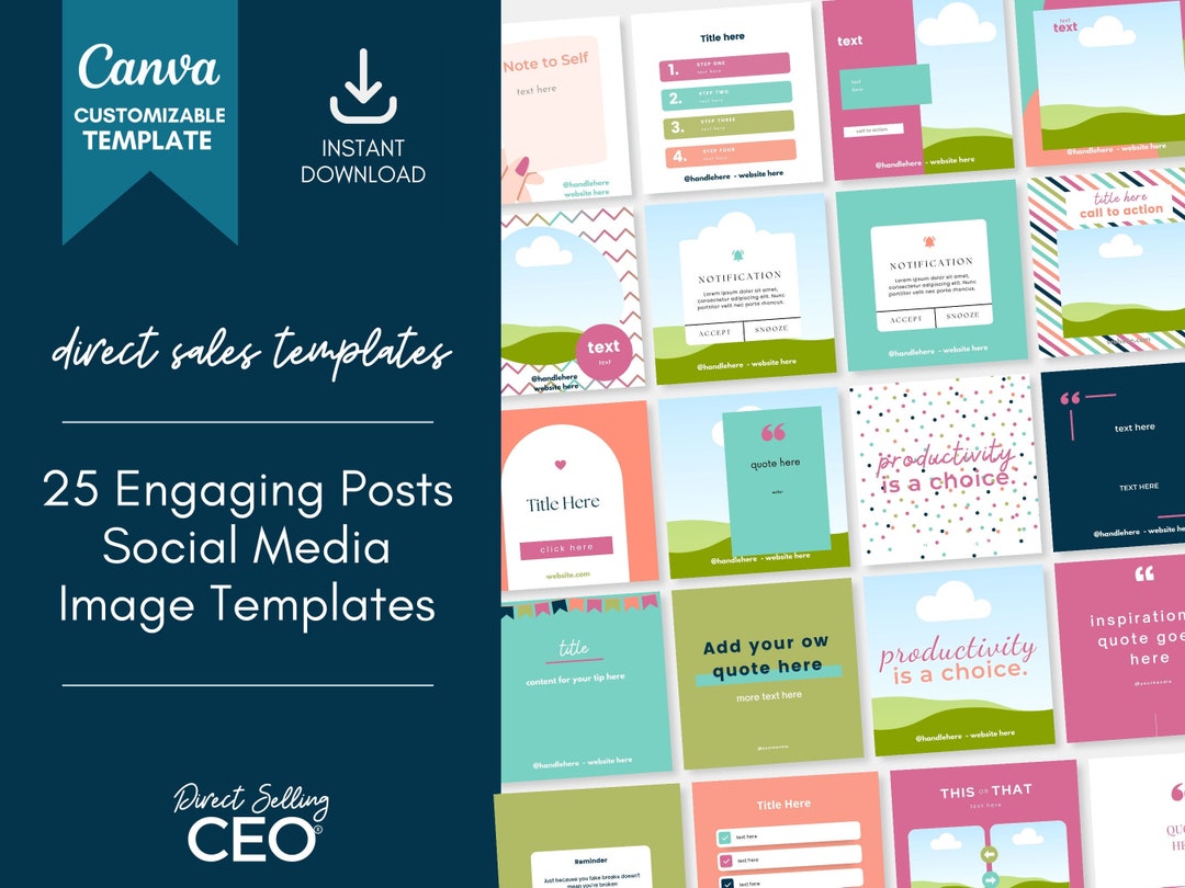 Direct Sales Social Media Instagram Engagement Posts, Canva Instagram ...