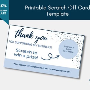 Direct Sales Scratch off Card Template, Printable Scratch off Card ...