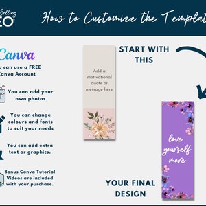 Direct Sales Editable Printable Bookmark Template, Canva Bookmark ...