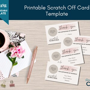 Direct Sales Scratch off Card Template, Printable Scratch off Card ...