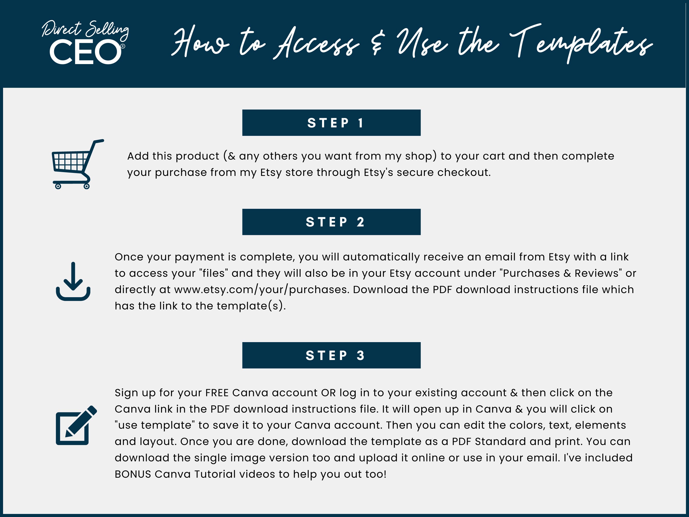 Direct Sales Business Card Canva Template, Editable Business Card ...