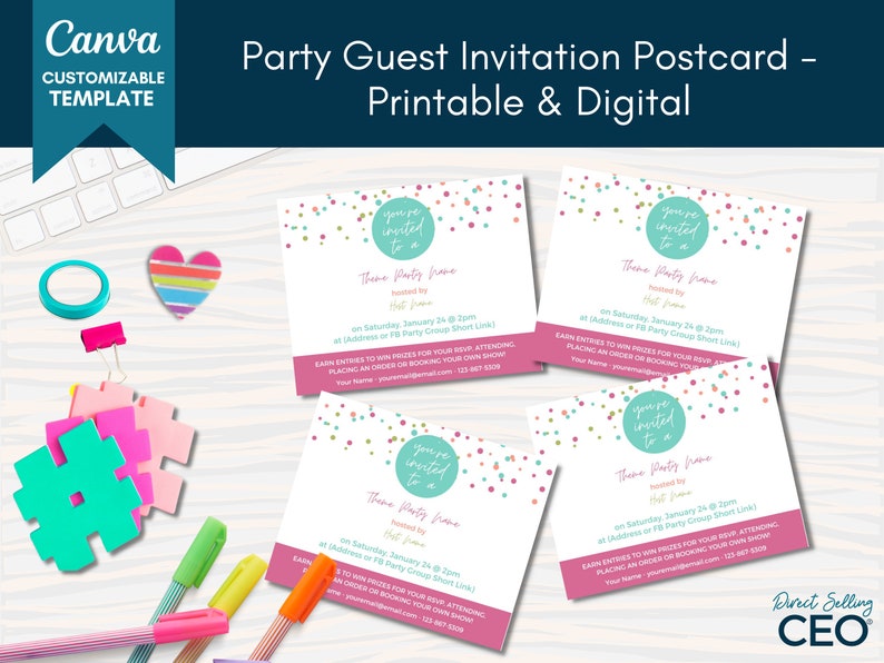 Direct Sales Party Invitation Editable, Customizable Party Invite ...