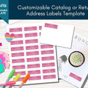 Customizable Catalog Label, Editable Address Label Canva Template ...