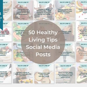 200 Healthy Living Wellness Social Media Posts, Health Canva Templates ...